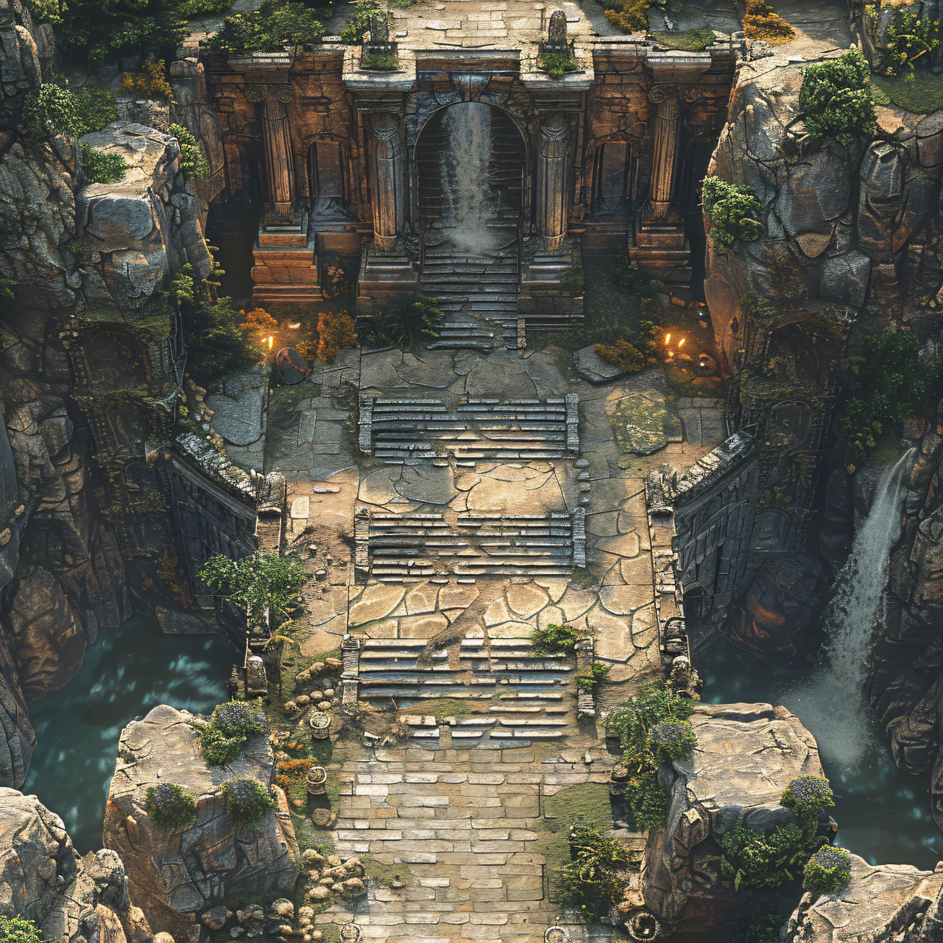 10 Jungle Ruins Battle Maps, Dnd, Pathfinder, D&D, Battlemap, Dungeons ...