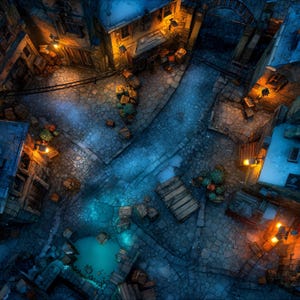 10 Gridless Haunted Town Battle Maps | VTT Pack for Dnd, Pathfinder ...