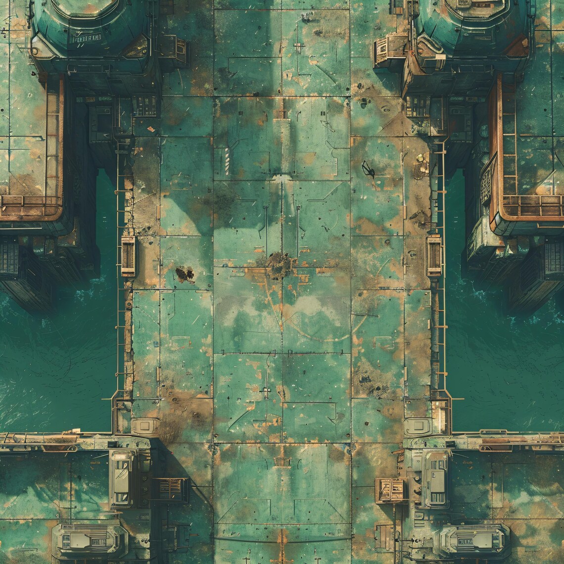 10 Cyberpunk Docks/warehouses Battlemaps, Sci Fi, Cyberpunk, D&D ...