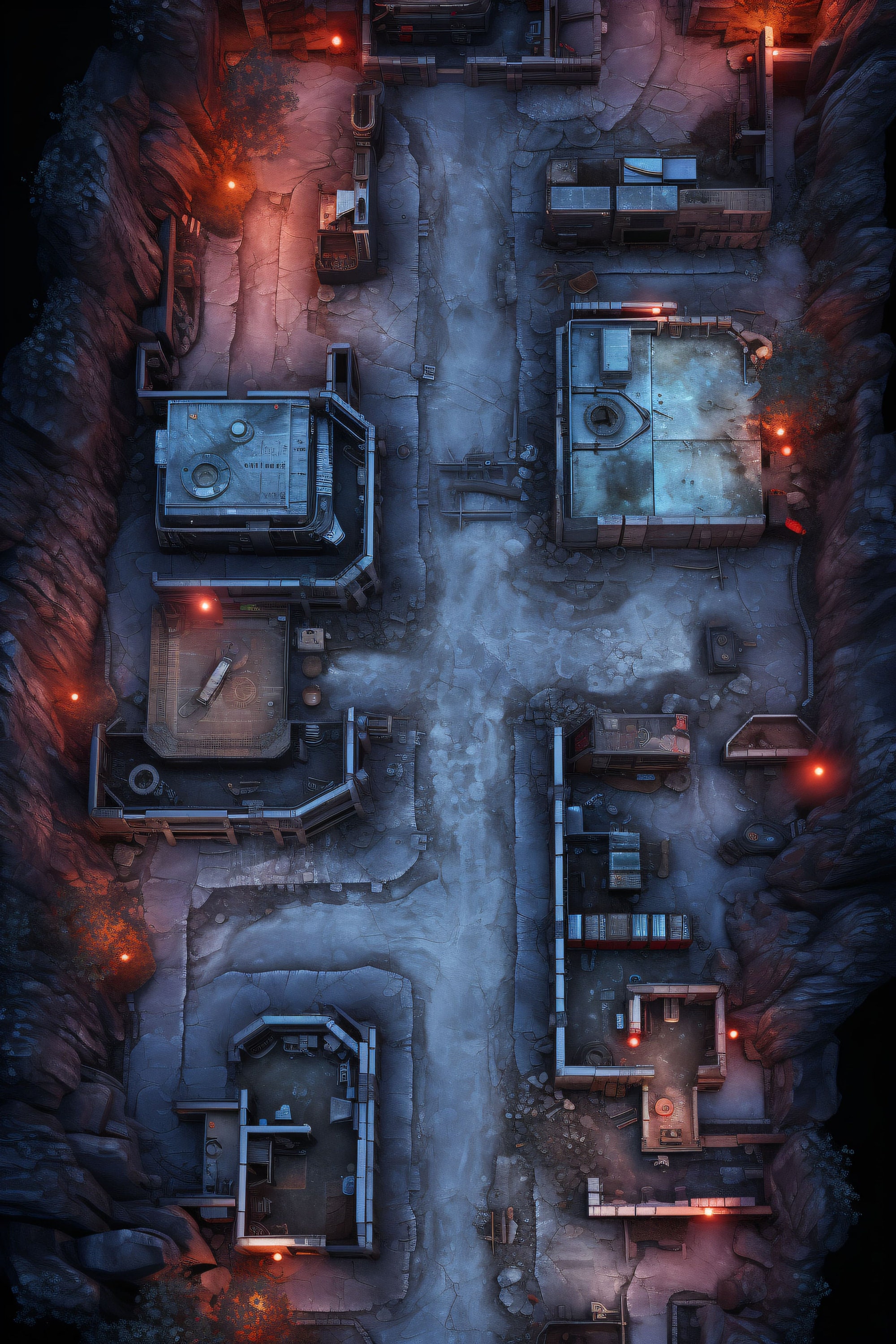 10 Cyberpunk Facility Battlemaps, Sci Fi, Dnd Battle Map, Cyberpunk, D ...