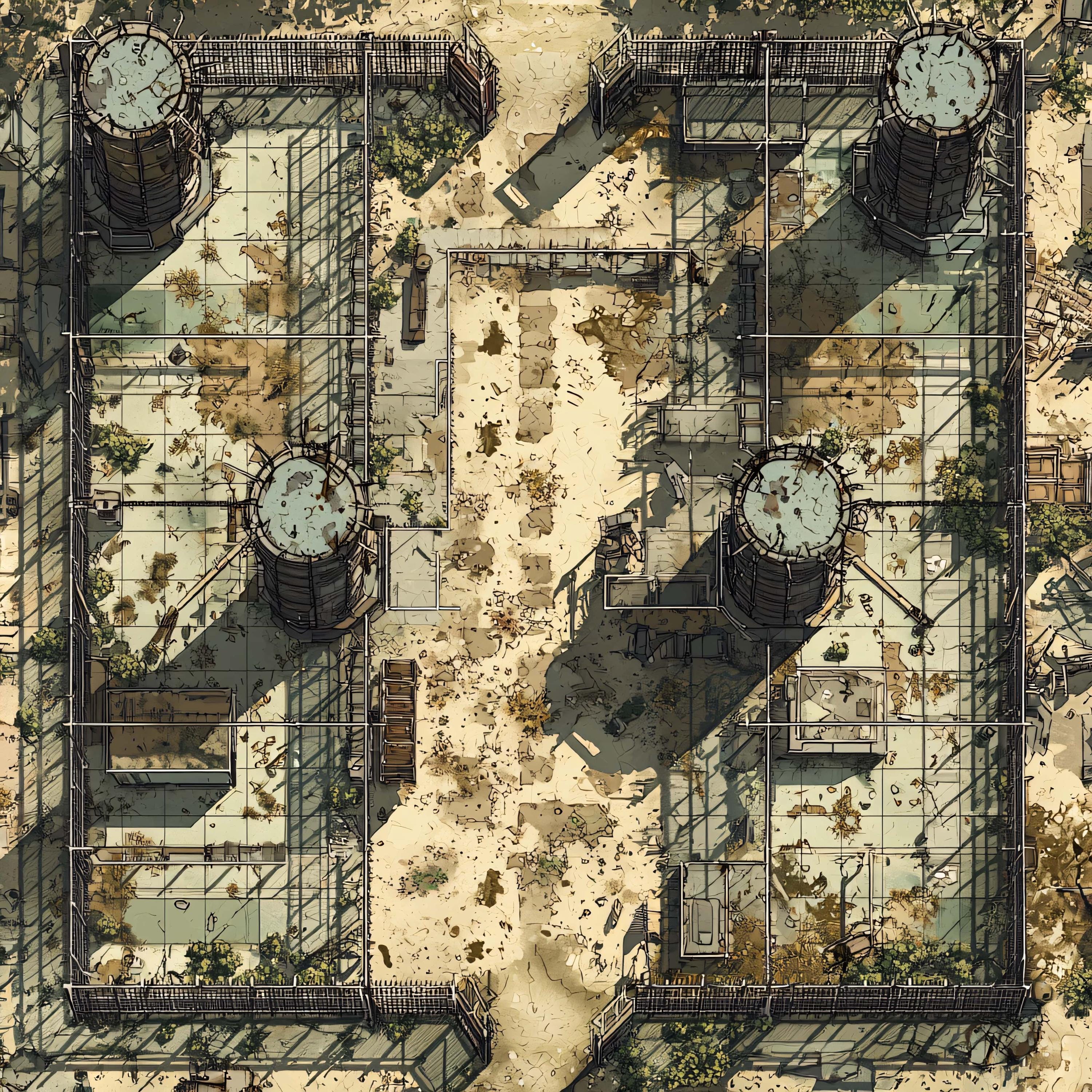 10 Cyberpunk Biohazard Battlemaps, Sci Fi, Dnd Battle Map, Cyberpunk, D ...