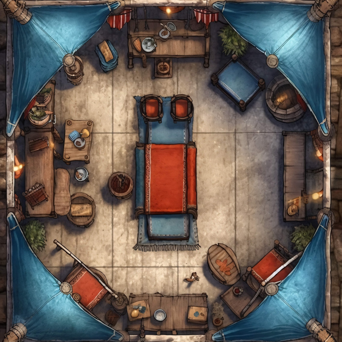 16 Camp Maps, Dnd Battle Map, Pathfinder, D&D, Battlemap, Dungeons and ...