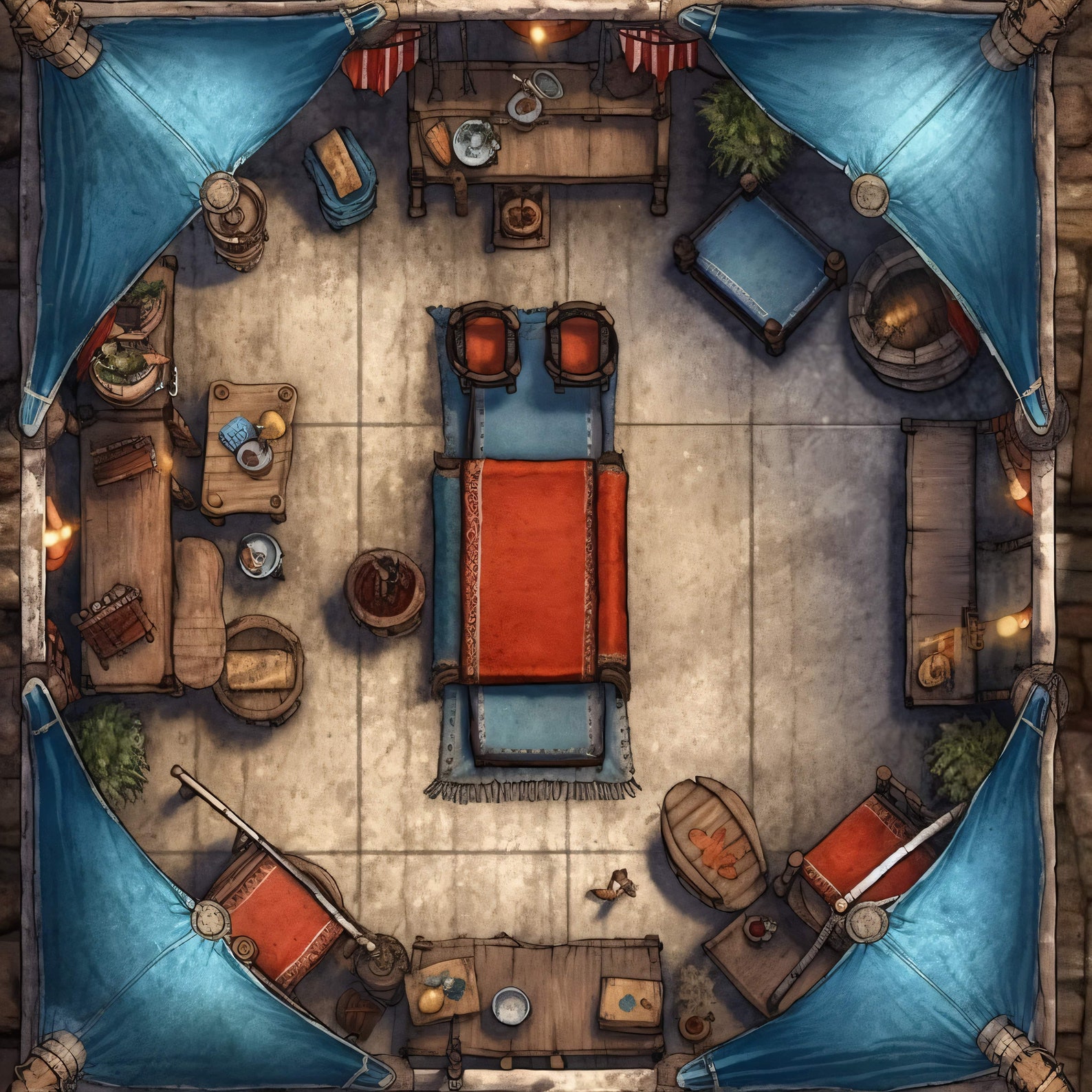 16 Camp Maps, Dnd Battle Map, Pathfinder, D&D, Battlemap, Dungeons and ...