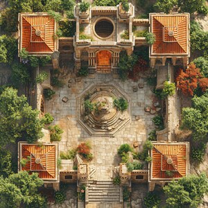 10 Temple Ruins Battle Maps, Dnd, Pathfinder, D&D, Battlemap, Dungeons ...