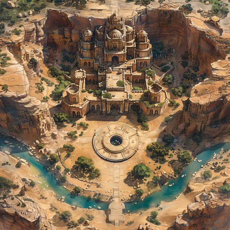 10 Badlands Temple Battle Maps, Dnd Battlemap, Pathfinder, D&D ...