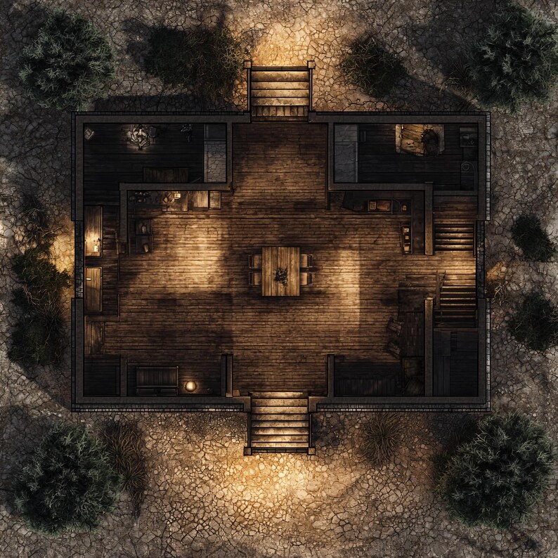10 Cabin Battle Maps, Dnd Battle Map, Pathfinder, D&D, Battlemap ...
