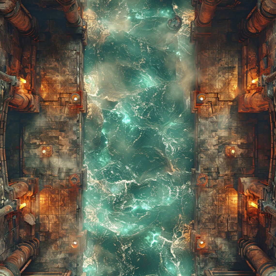 10 Waterway Battle Maps, Dnd Battlemap, Pathfinder, D&D, Battlemap ...