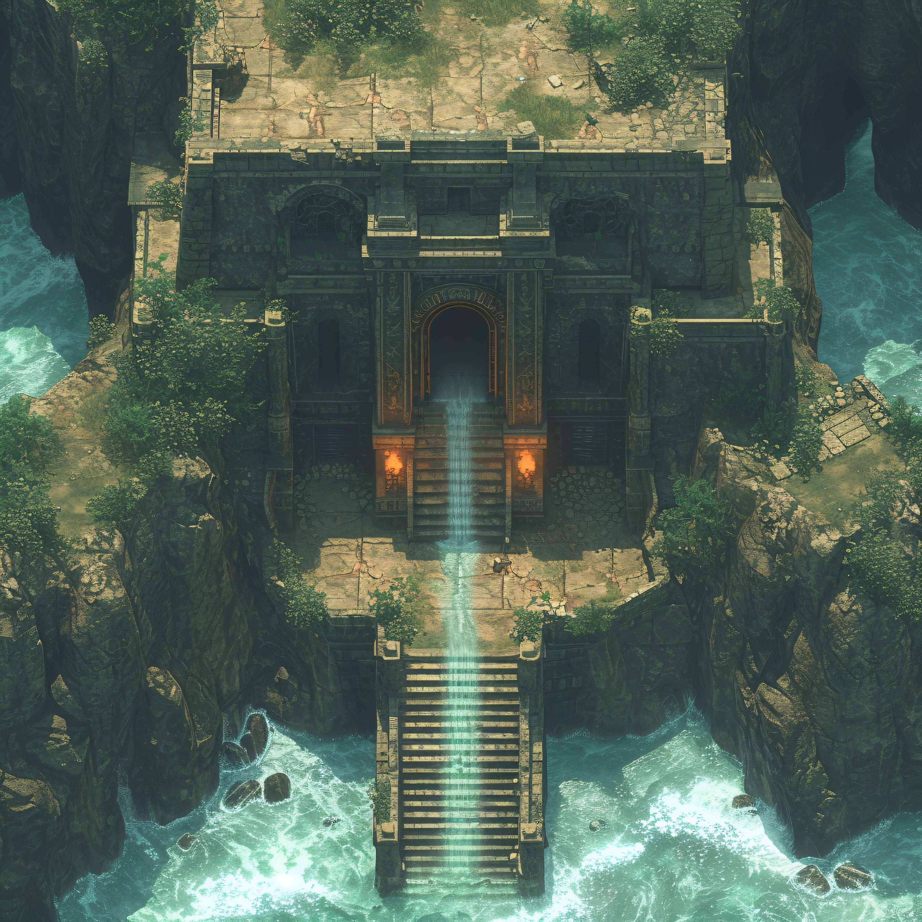 10 Flooded Dungeon Battle Maps, Dnd, Pathfinder, D&D, Battlemap ...