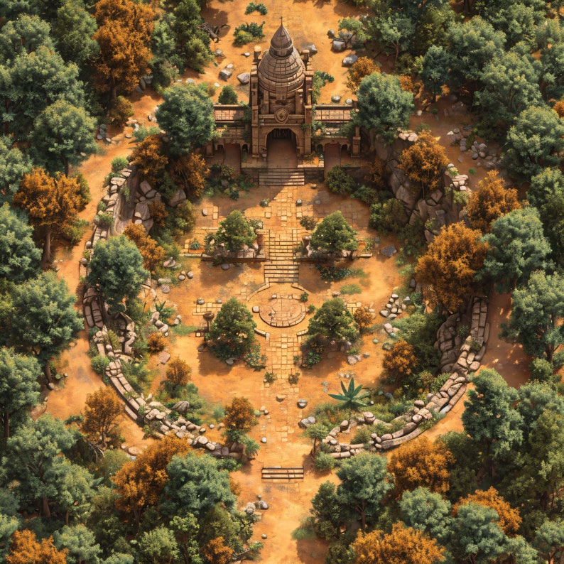 20 Lost Temple/city Battle Maps, Dnd Battle Map, Pathfinder, D&D ...