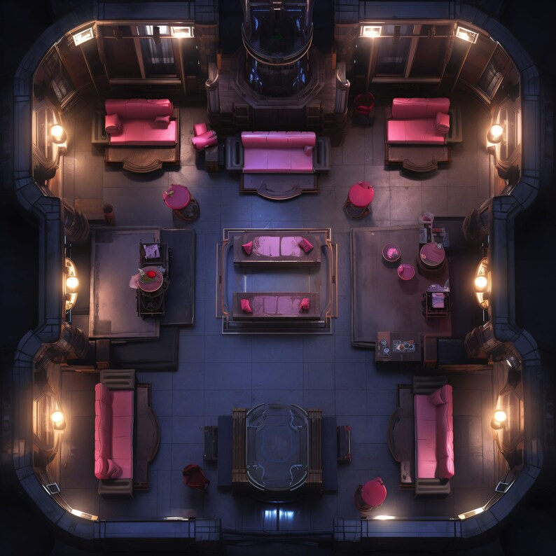 10 Fancy Cyberpunk Battlemaps, Sci Fi, Dnd Battle Map, Cyberpunk, D&D ...