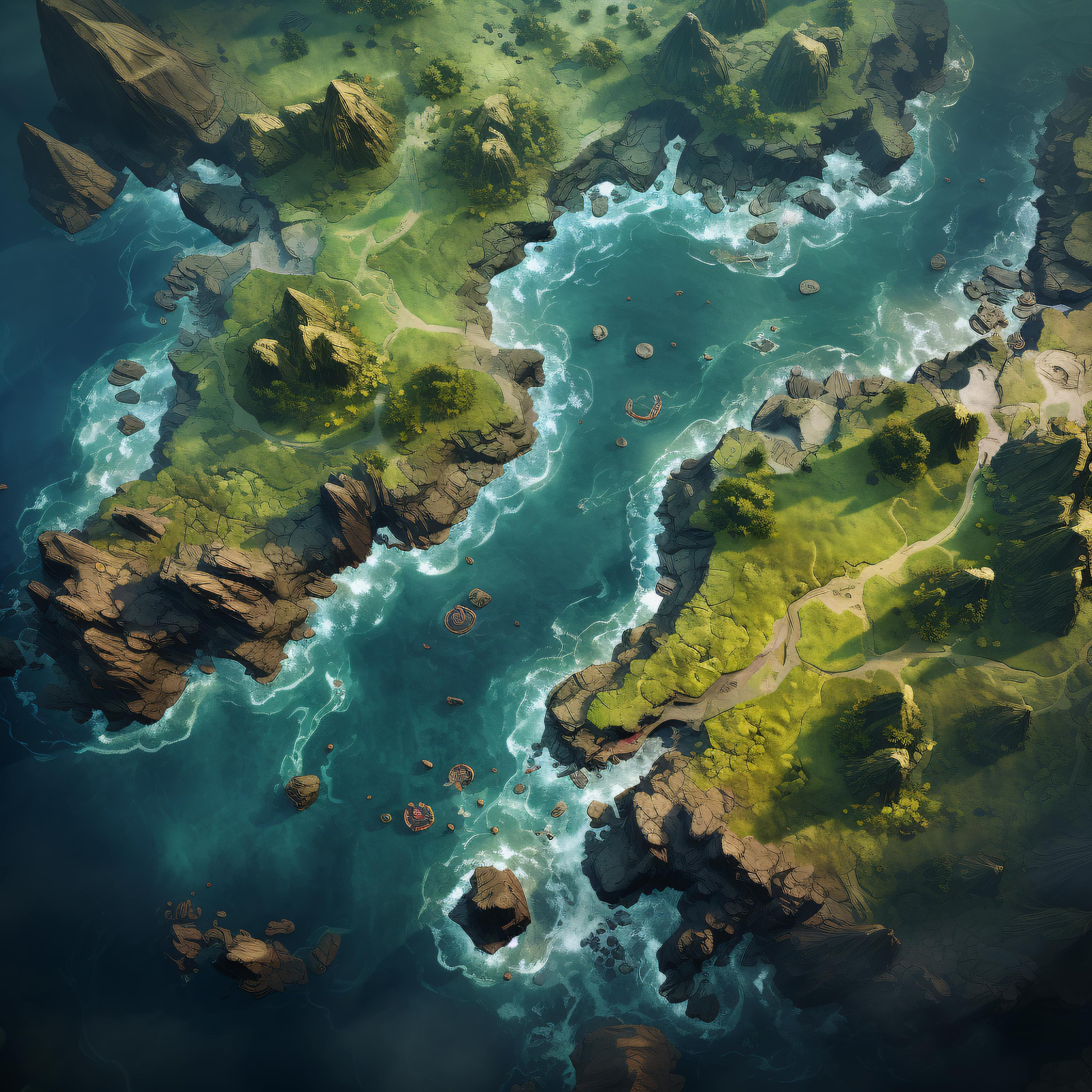 16 River/ocean Battle Maps, Dnd, Pathfinder, D&D, Battlemap, Dungeons ...