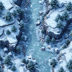 10 Cyberpunk Frozen Winter Battlemaps, Sci Fi, Dnd Battle Map ...
