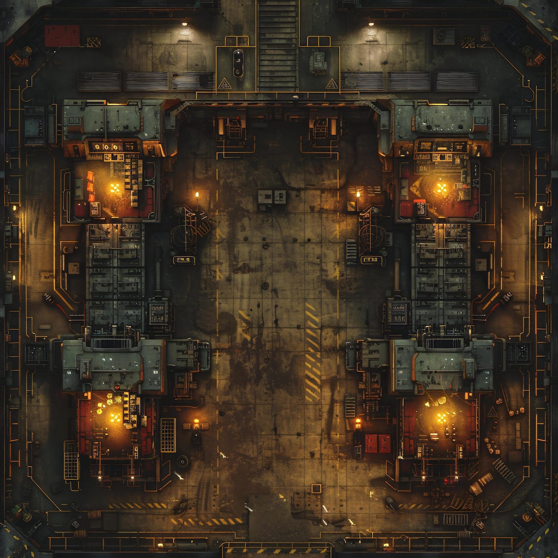 10 Cyberpunk Refinery Battlemaps, Sci Fi, Cyberpunk, D&D, Shadowrun ...
