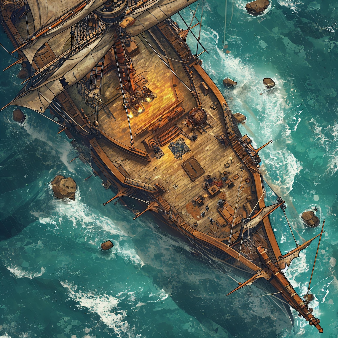 10 Ships and Docks Battle Maps, Dnd, Pathfinder, D&D, Battlemap ...