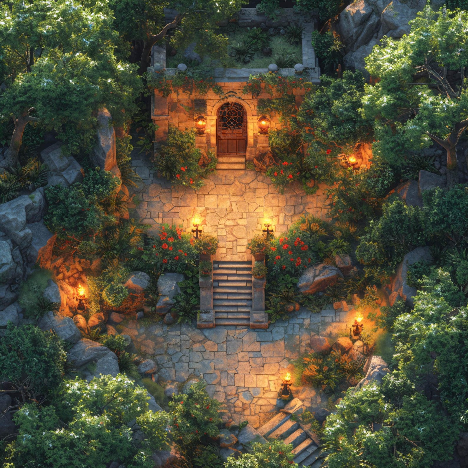 10 Forest Shrine Battle Maps, Dnd Battlemap, Pathfinder, D&D, Dungeons ...