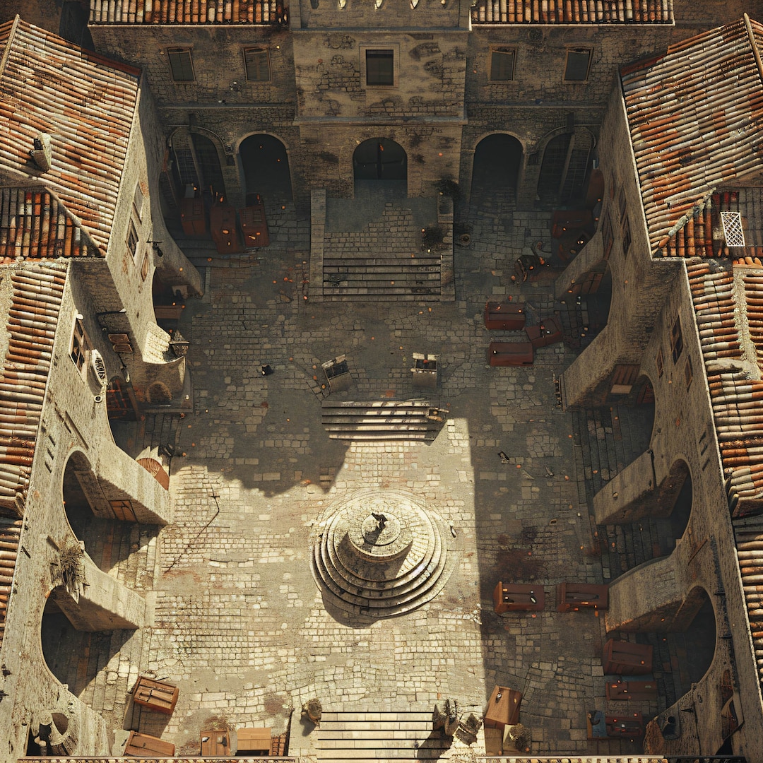 10 Courtyard Maps, Pathfinder, D&D, Battlemap, Dungeons and Dragons ...