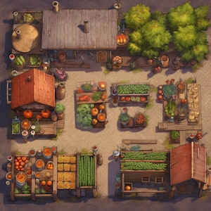 10 Farm Battle Maps, Dnd Battle Map, Pathfinder, D&D, Battlemap ...