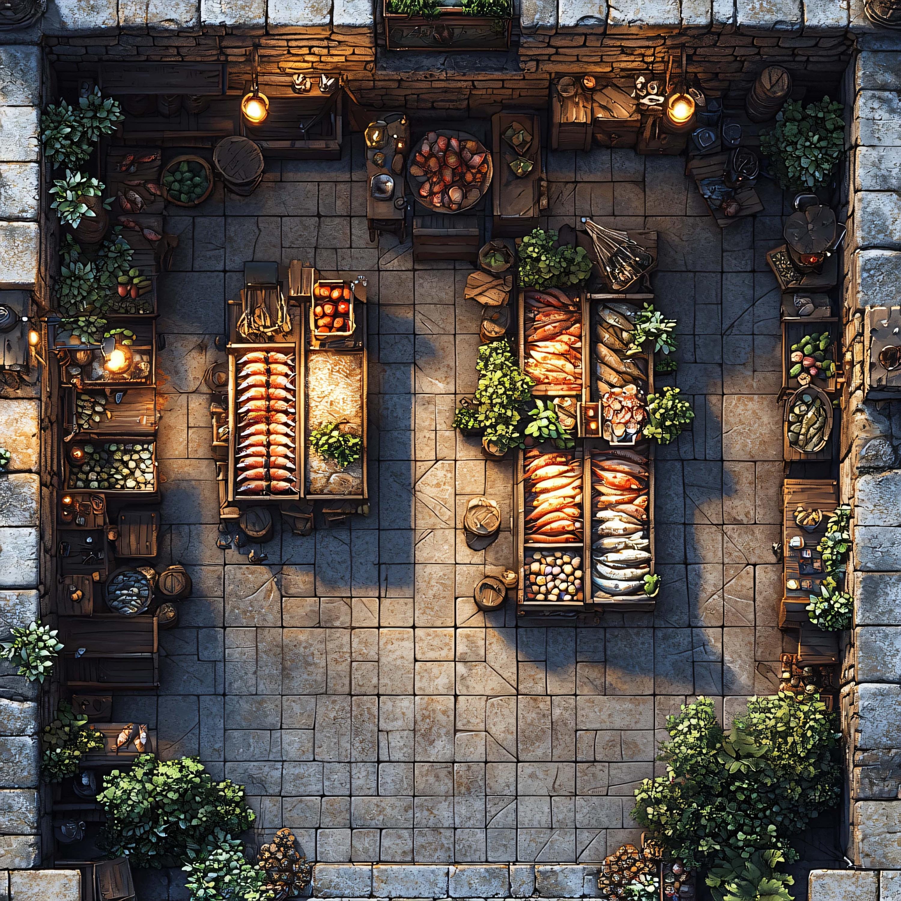 10 Market Battlemaps, Dnd Battle Map, Pathfinder, D&D, Battlemap ...