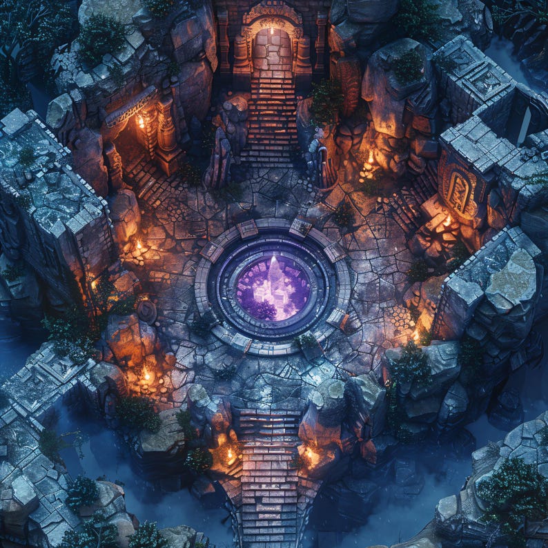 10 Gridless Underground Boss Battle Maps | VTT Pack for Dnd, Pathfinder ...