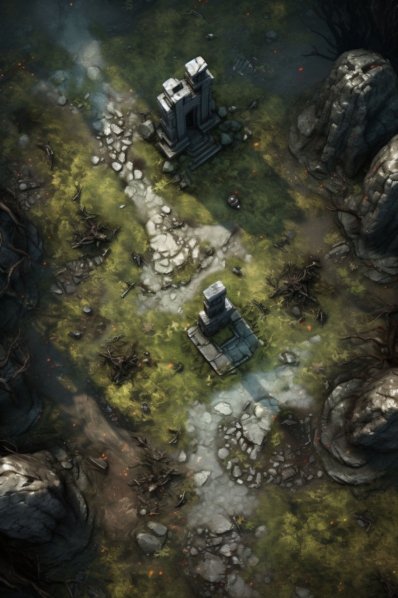 14 Graveyard / Tomb Battle Maps, Dnd, Pathfinder, D&D, Battlemap ...