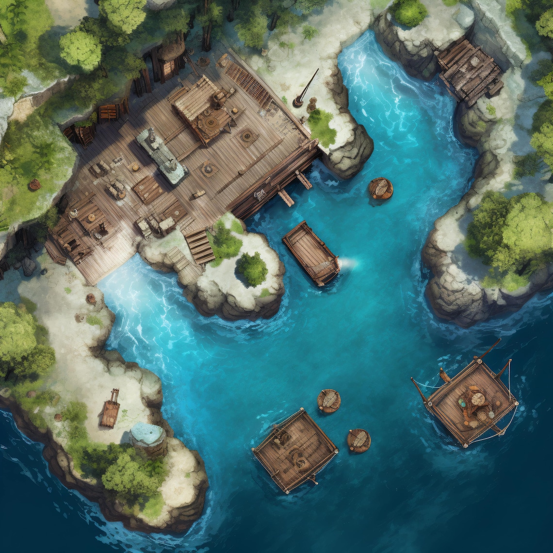 16 River/ocean Battle Maps, Dnd, Pathfinder, D&D, Battlemap, Dungeons ...