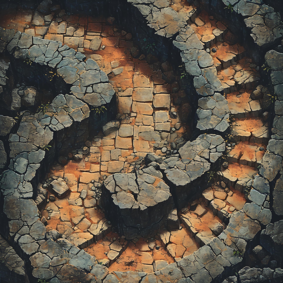 10 Gridless Twisting Caverns Battle Maps | VTT Pack for Dnd, Pathfinder ...