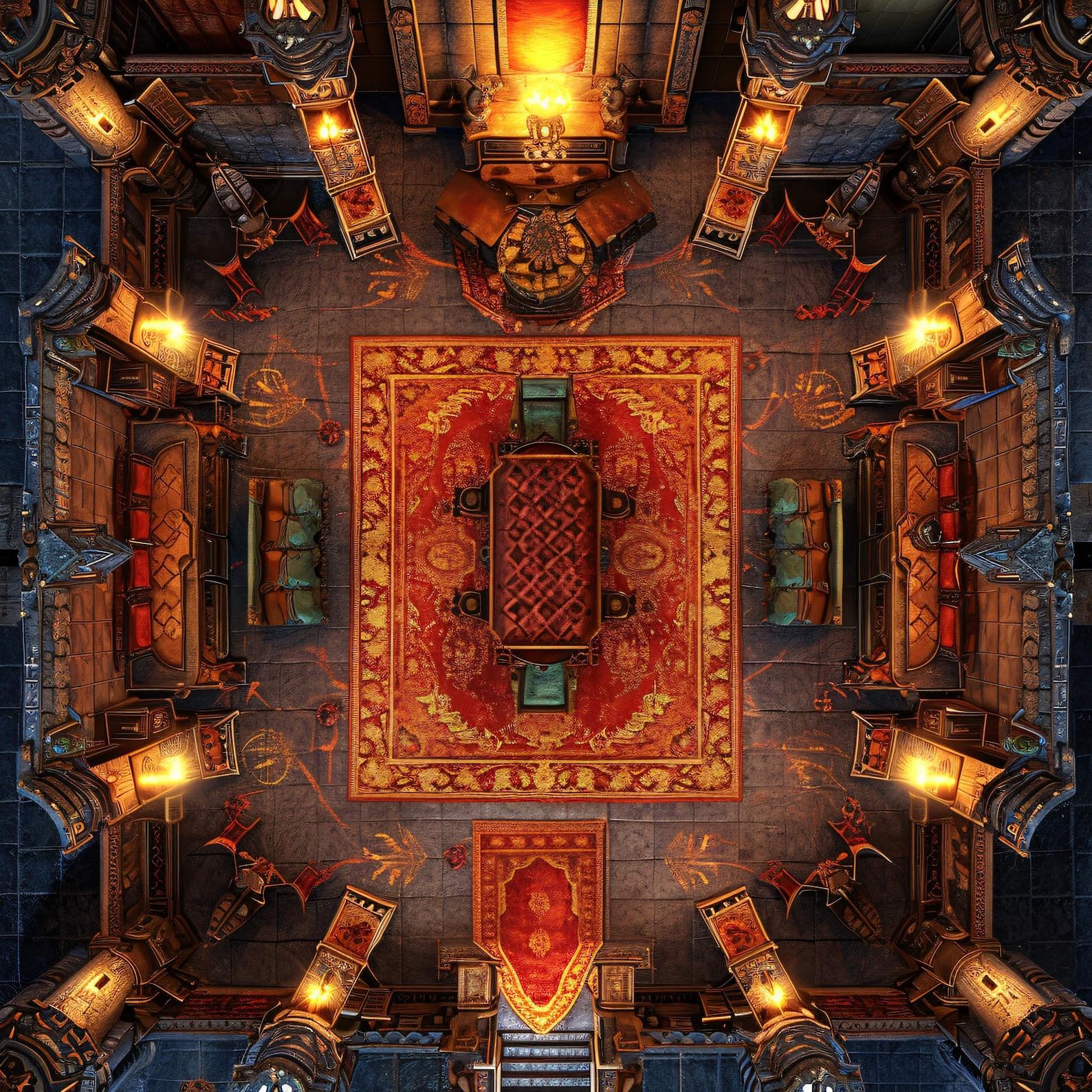 10 Opulent Castle Interior Battle Maps, Dnd Battle Map, Pathfinder, D&D ...