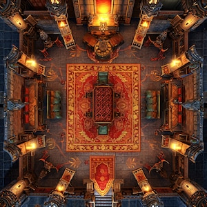 10 Opulent Castle Interior Battle Maps, Dnd Battle Map, Pathfinder, D&D ...