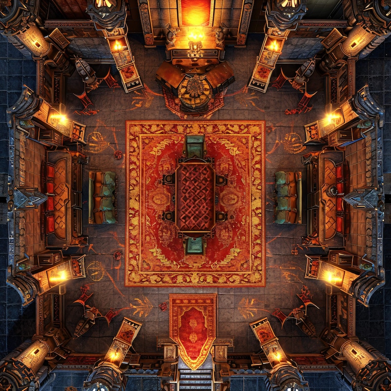 10 Opulent Castle Interior Battle Maps, Dnd Battle Map, Pathfinder, D&D ...