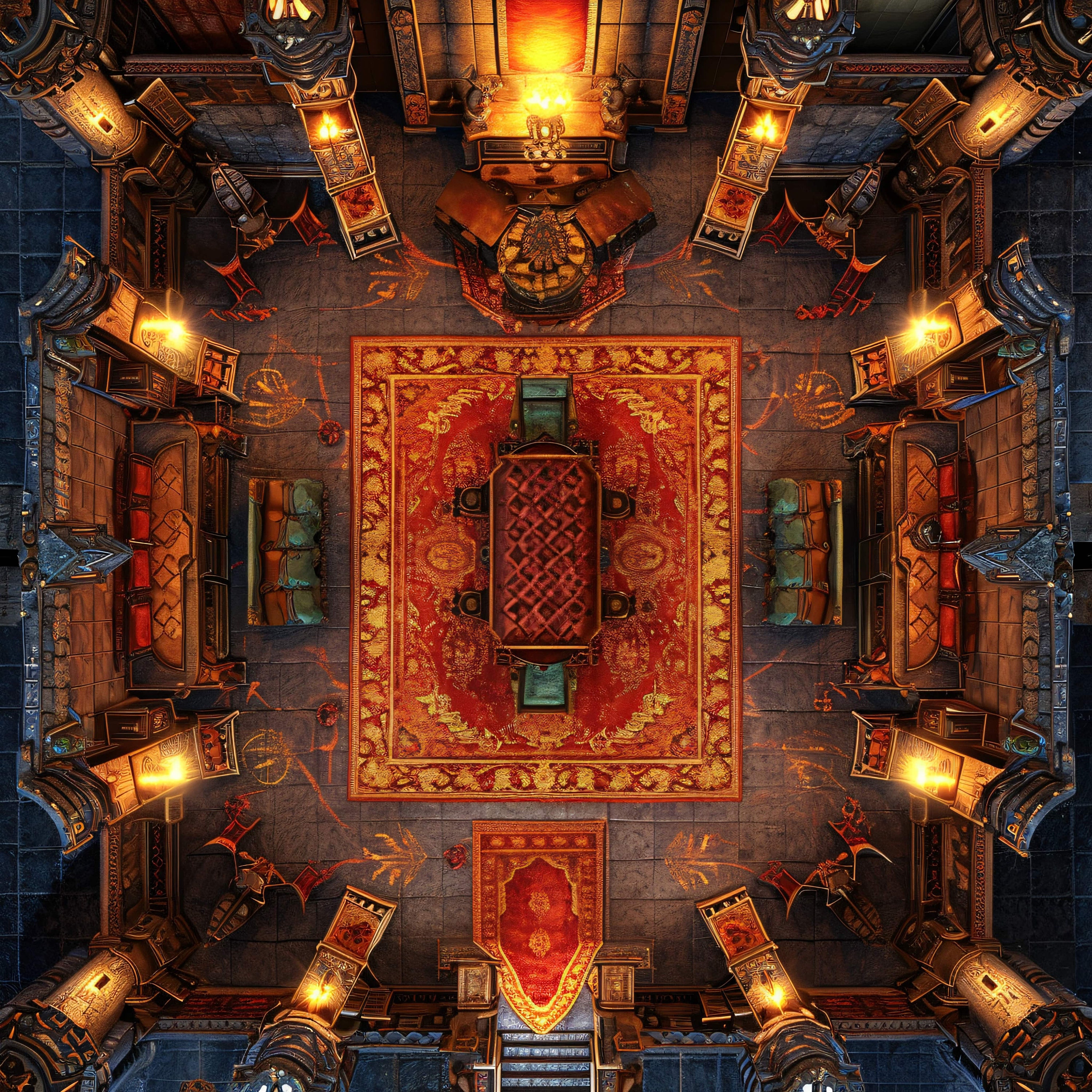 10 Opulent Castle Interior Battle Maps, Dnd Battle Map, Pathfinder, D&D ...