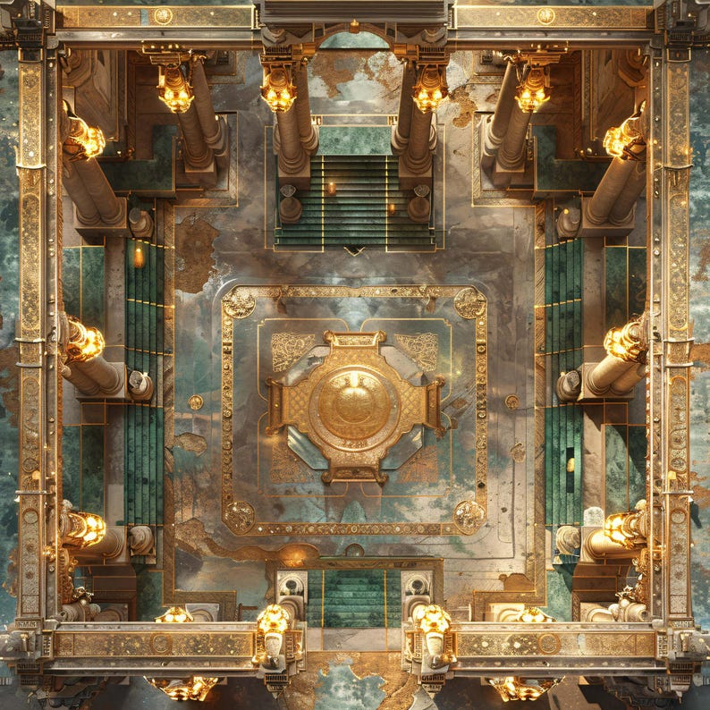 10 Serene Temple Battlemaps, Pathfinder, D&D, Battlemap, Dungeons and ...