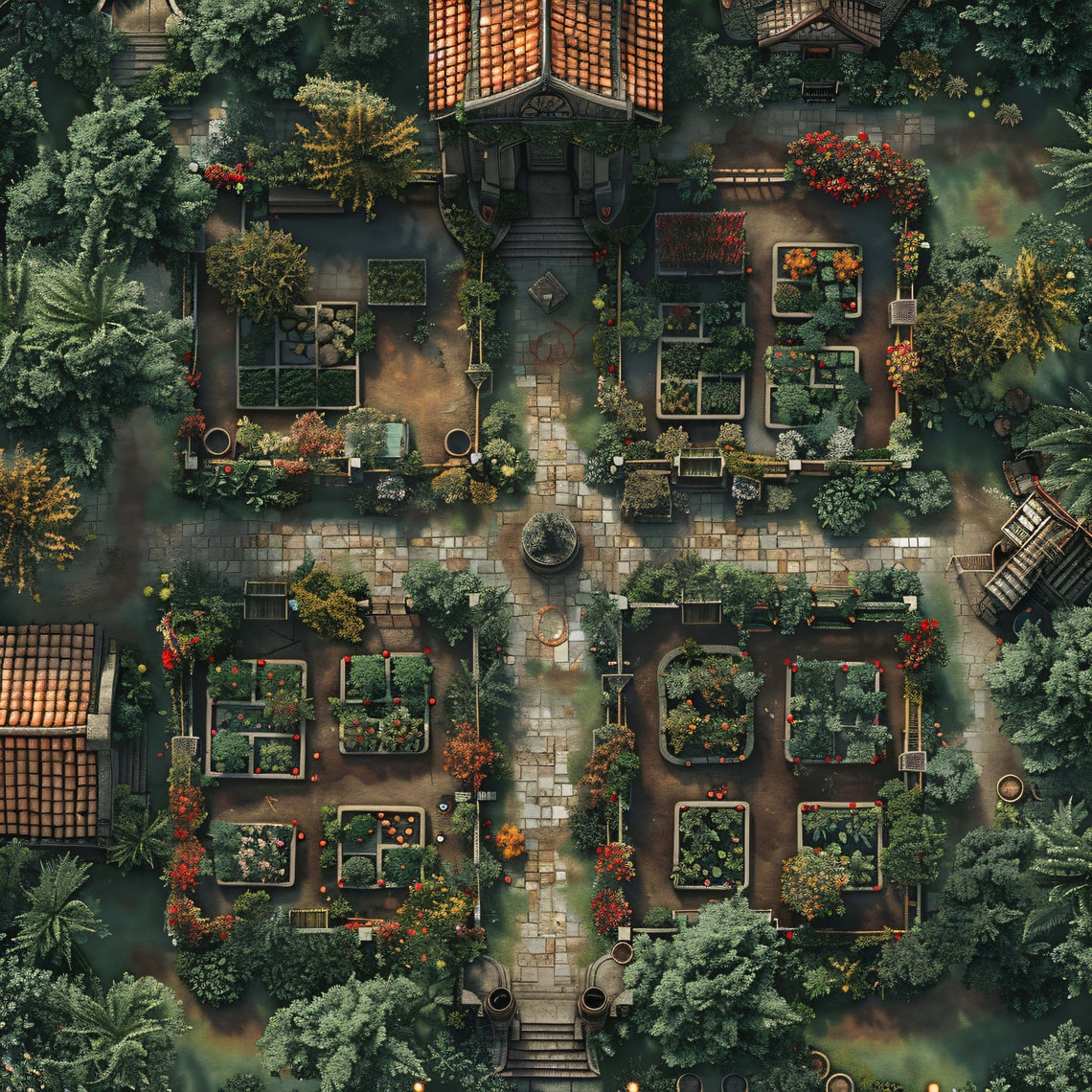 10 Gardens Battle Maps, Dnd Battlemap, Pathfinder, D&D, Dungeons and ...