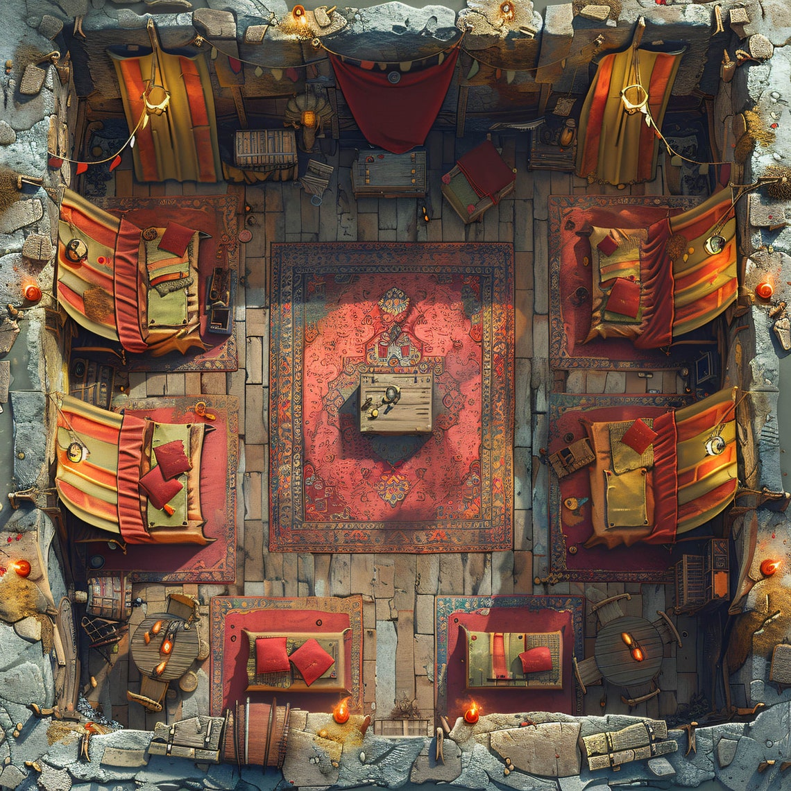 10 Camp Maps 2, Dnd Battle Map, Pathfinder, D&D, Battlemap, Dungeons ...