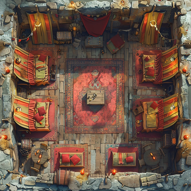 10 Camp Maps 2, Dnd Battle Map, Pathfinder, D&D, Battlemap, Dungeons ...