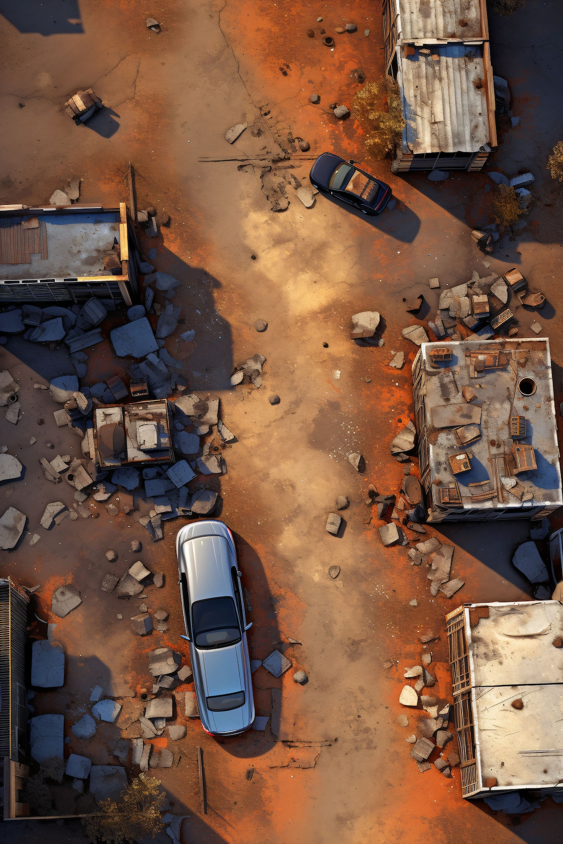 10 Cyberpunk Badlands / Nomad Battlemaps, Sci Fi, Cyberpunk, D&D ...