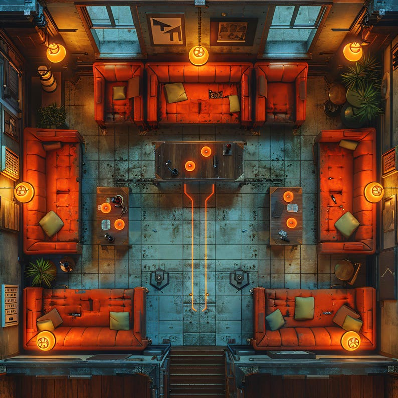 12 Cyberpunk Corpo Office 2 Battlemaps, Sci Fi, Dnd Battle Map ...