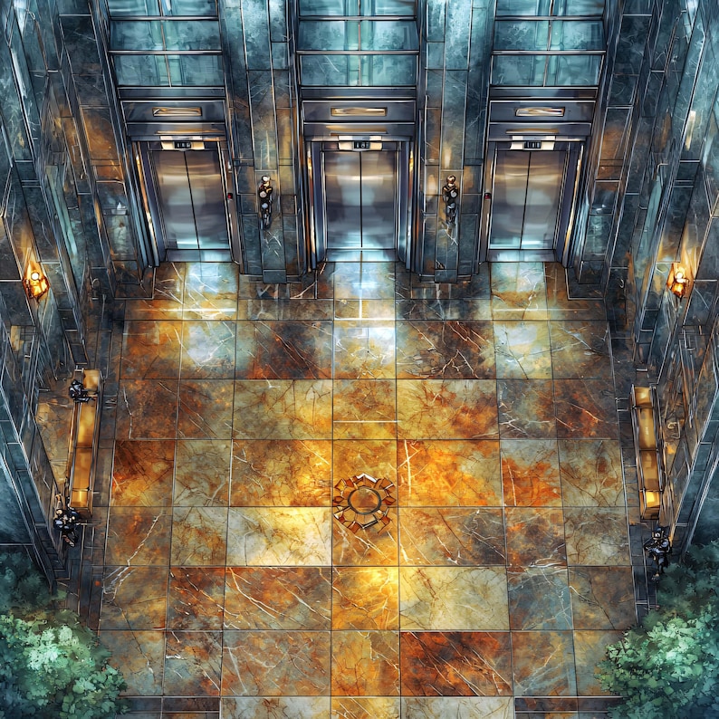 10 Cyberpunk Corpo Office Battlemaps 2, Sci Fi, Dnd Battle Map ...