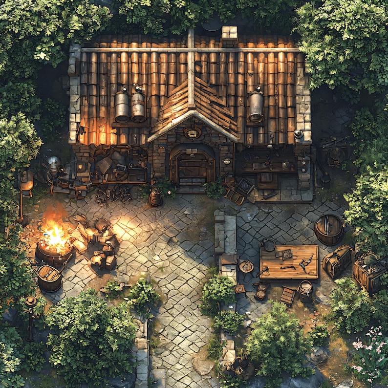 10 Workshop / Forge Battle Maps, Battlemap, Pathfinder, D&D, Dungeons ...