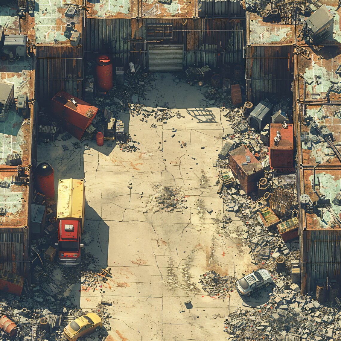 10 Cyberpunk Docks/warehouses Battlemaps, Sci Fi, Cyberpunk, D&D ...