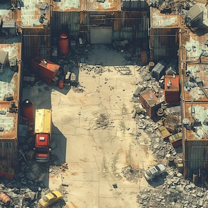 10 Cyberpunk Docks/warehouses Battlemaps, Sci Fi, Cyberpunk, D&D ...