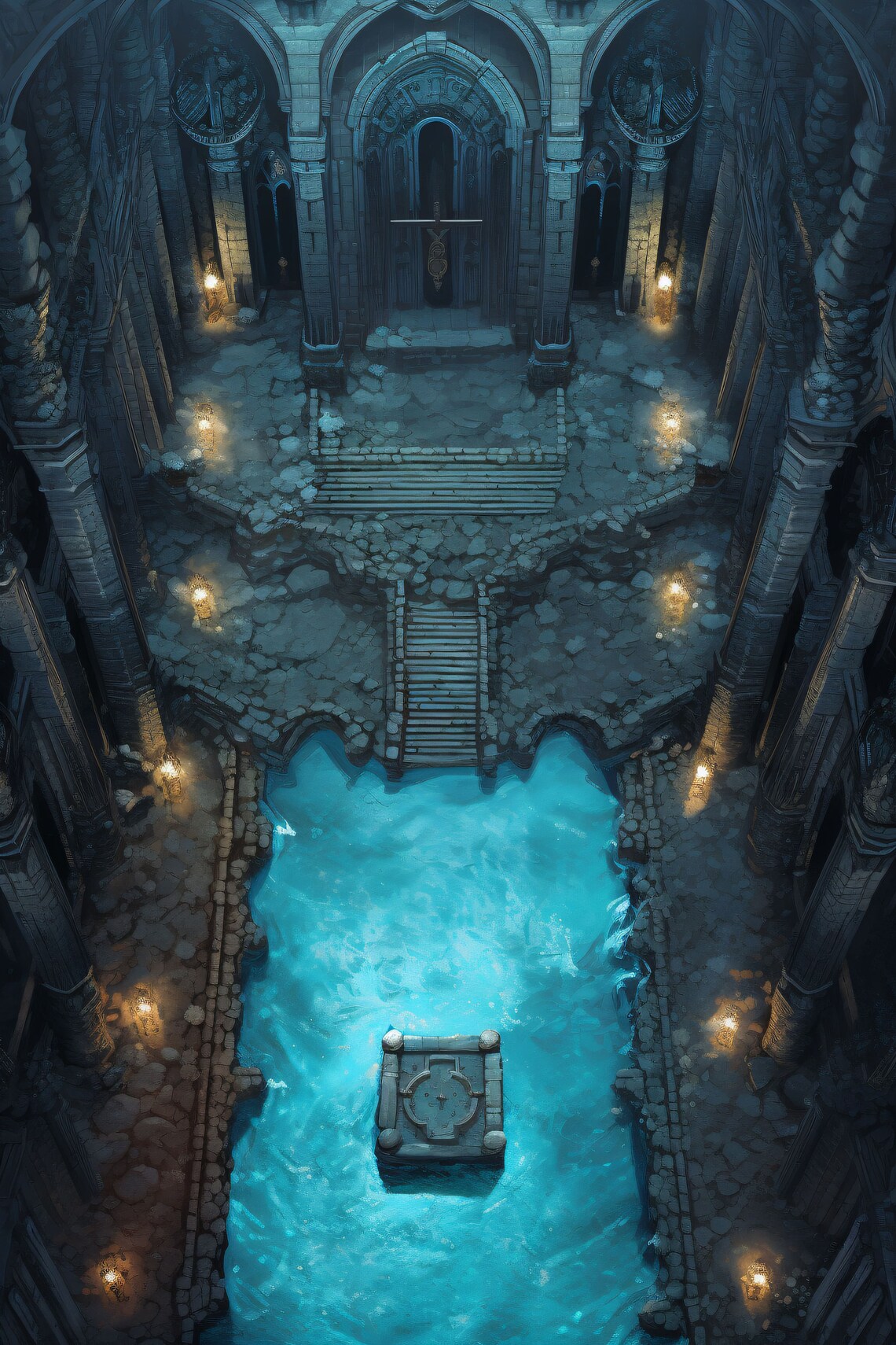 10 Temple Battle Maps, Dnd Battlemap, Pathfinder, D&D, Battlemap ...