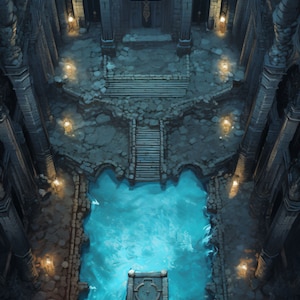 10 Temple Battle Maps, Dnd Battlemap, Pathfinder, D&D, Battlemap ...