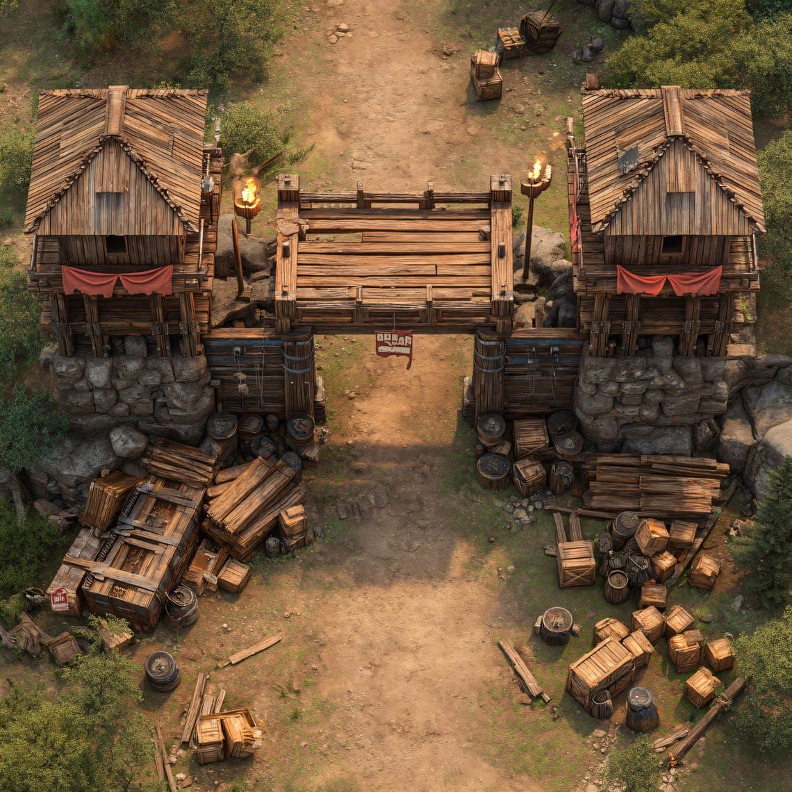 10 Gridless Orc/goblin Fort Battle Maps | VTT Pack for Dnd, Pathfinder ...