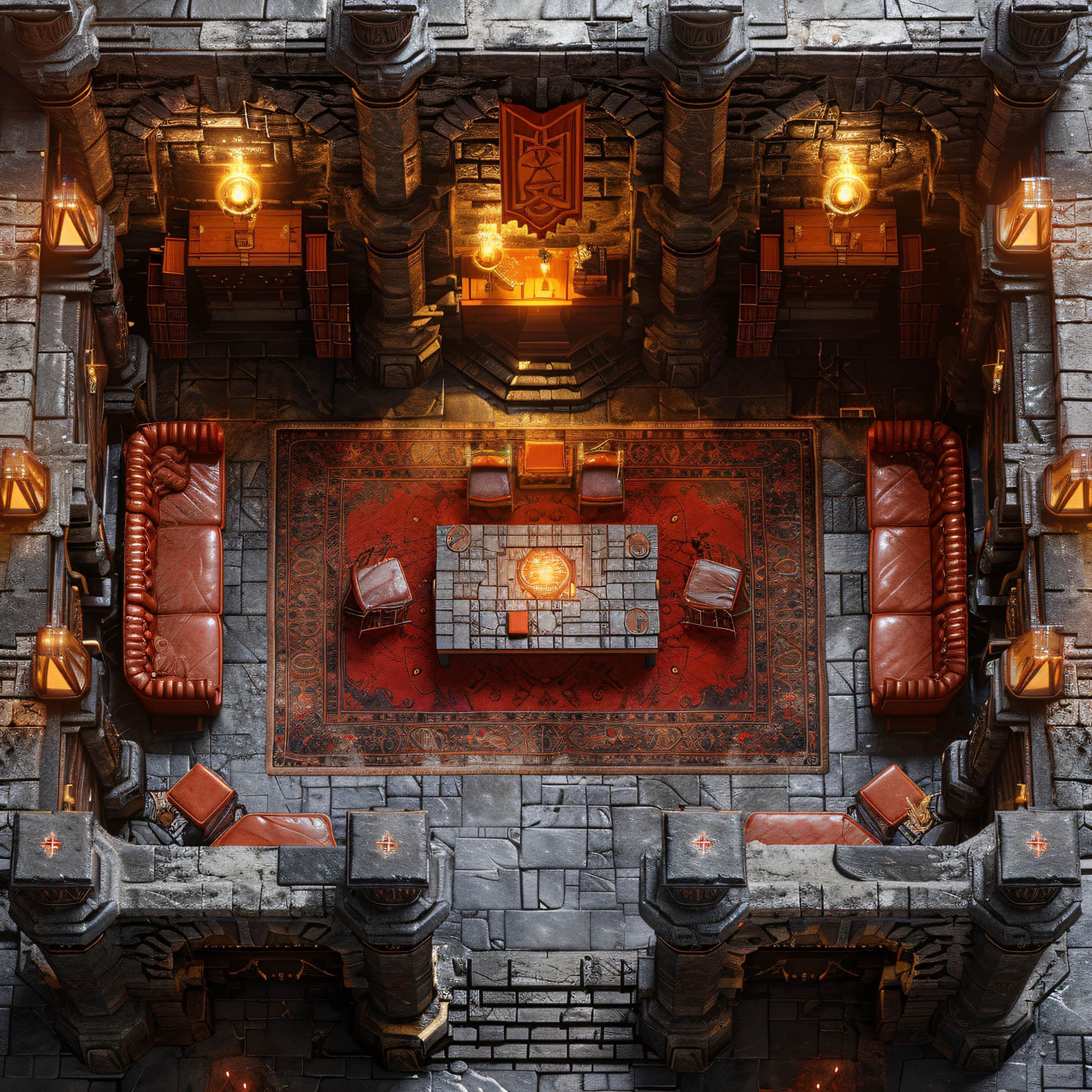 10 Castle Interior Battle Maps, Dnd Battlemap, Pathfinder, D&D ...