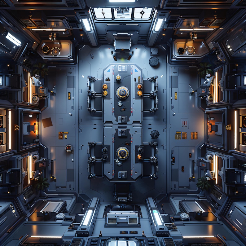 10 Gridless Cyberpunk Spaceships Battlemaps | VTT Pack for Shadowrun ...