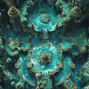 10 Underwater Battle Maps, Dnd Battlemap, Pathfinder, D&D, Dungeons and ...