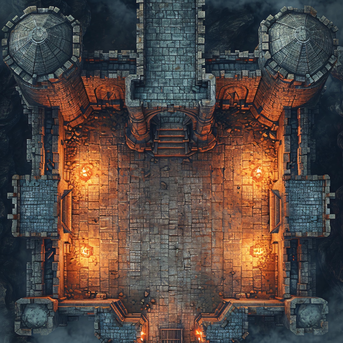 10 More Castle Battle Maps, Dnd Battlemap, Pathfinder, D&D, Dungeons and Dragons, Roll20 ...