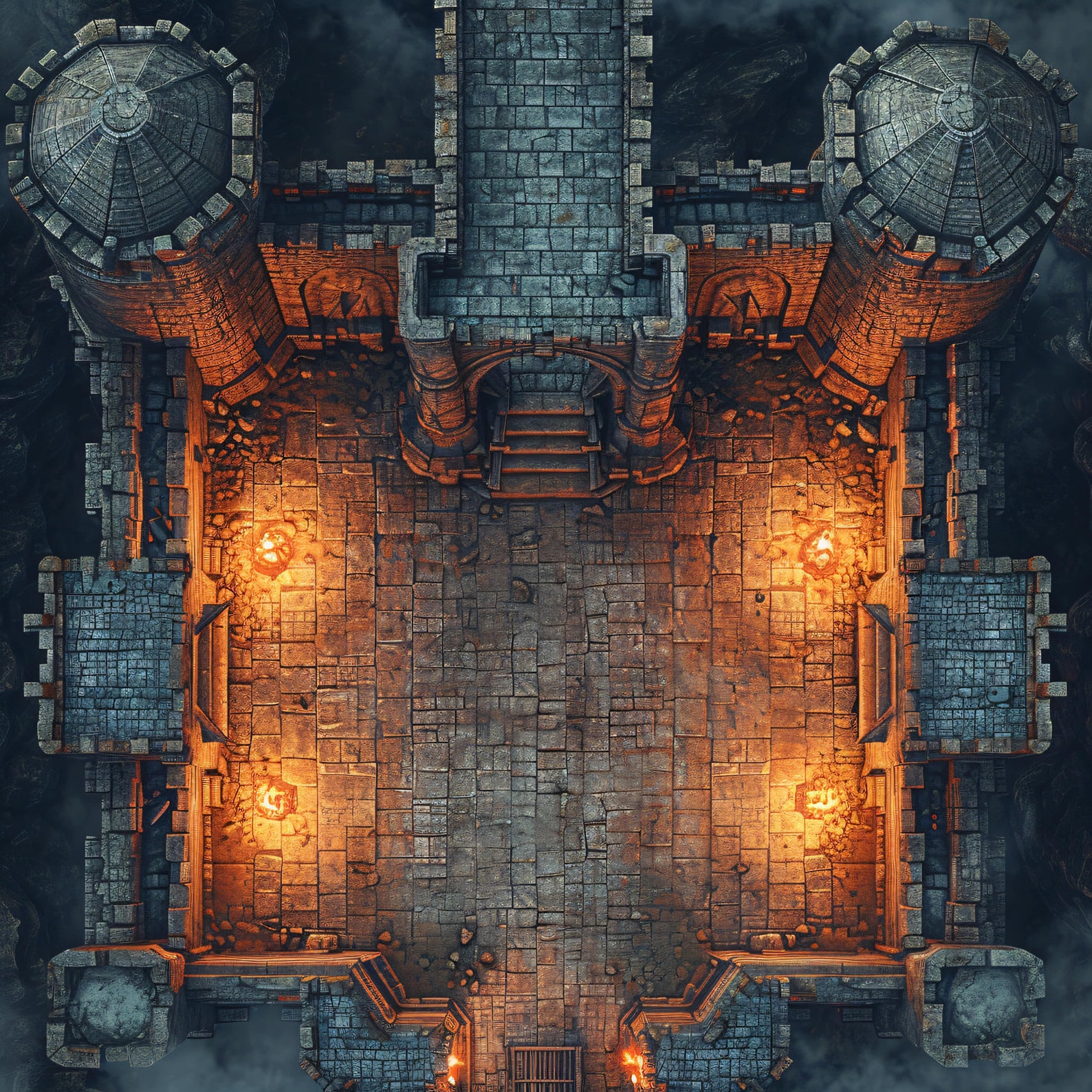 10 More Castle Battle Maps, Dnd Battlemap, Pathfinder, D&D, Dungeons ...