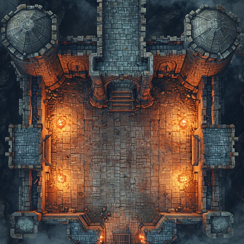 10 More Castle Battle Maps, Dnd Battlemap, Pathfinder, D&D, Dungeons ...