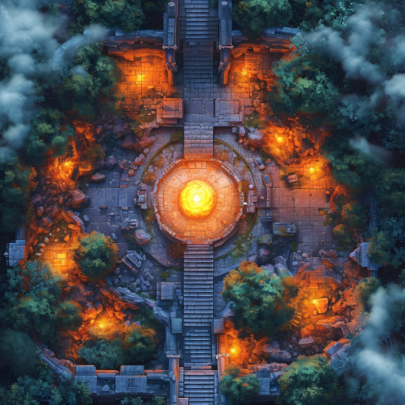 20 Lost Temple/city Battle Maps, Dnd Battle Map, Pathfinder, D&D ...